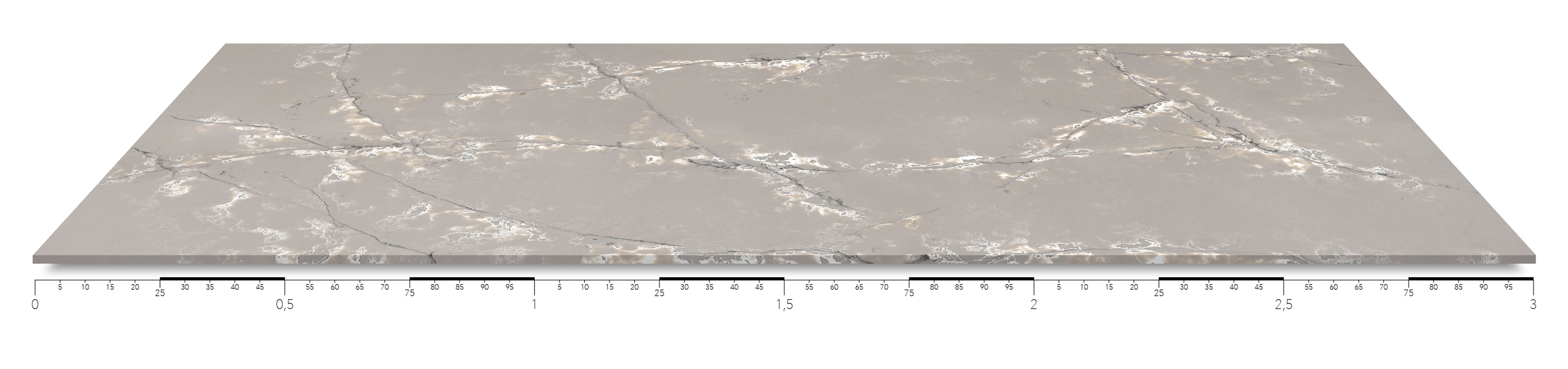 Ice White surfaces. Cuarzo, Genesis Collection. Compac