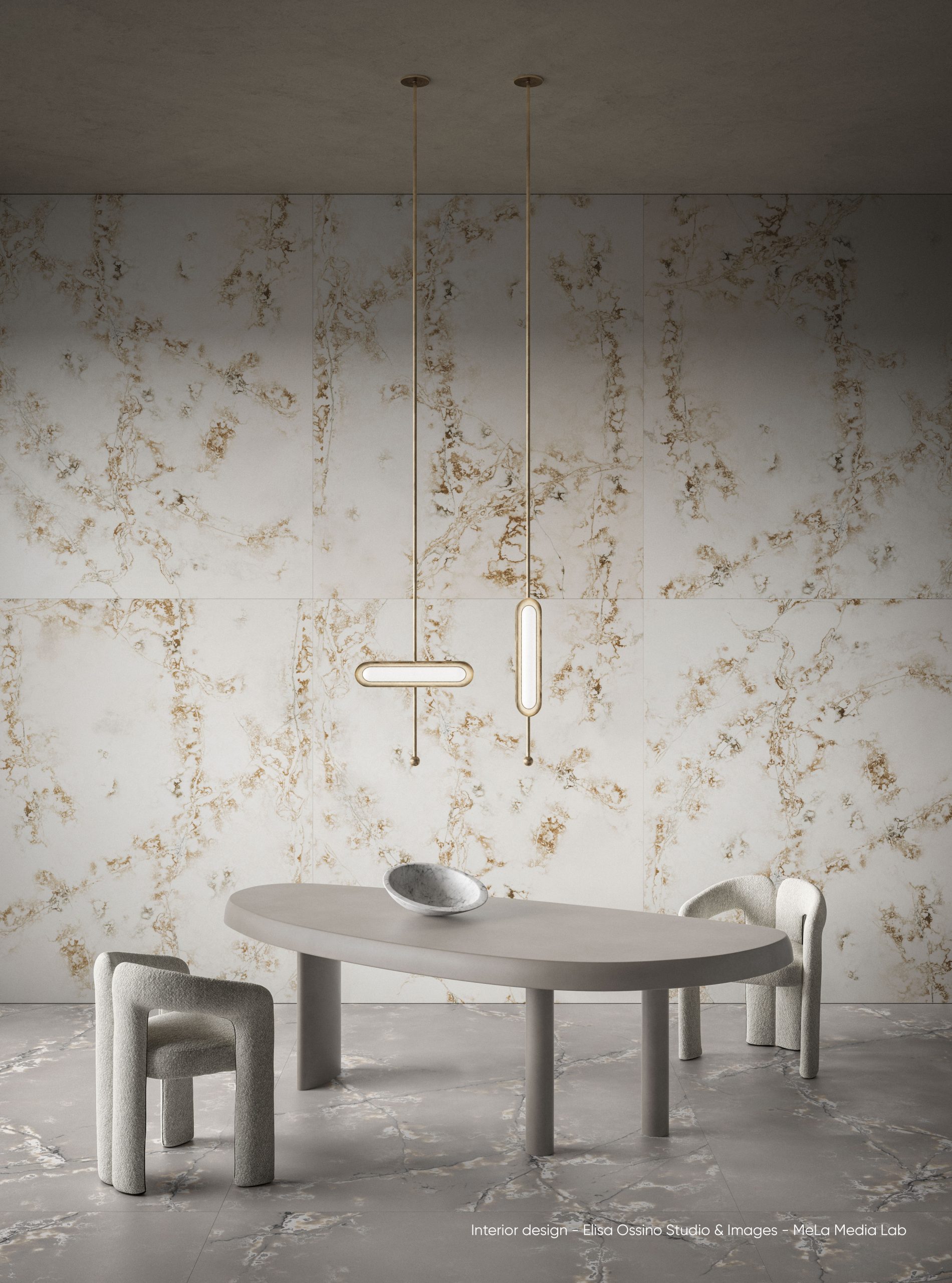 cuarzo de color Ice Gold. Colección Genesis. COMPAC