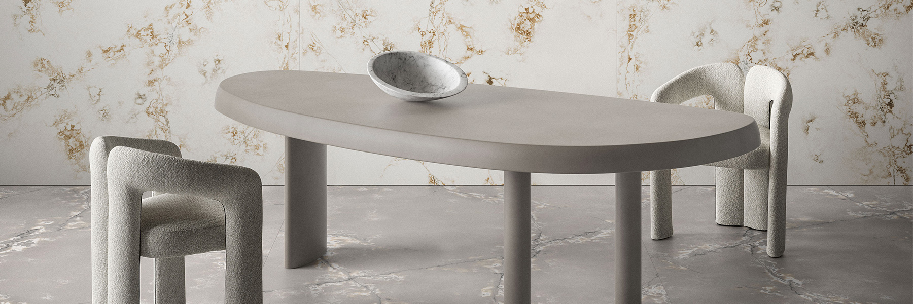 Ice Max Gold™ surfaces. Cuarzo, Genesis Collection. Compac