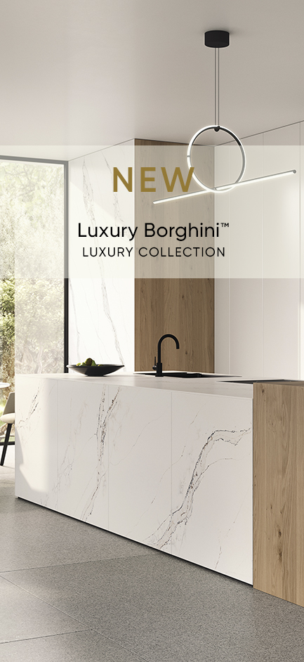 COMPAC. Superficies decorativas de Obsidiana, Terrazzo y Cuarzo